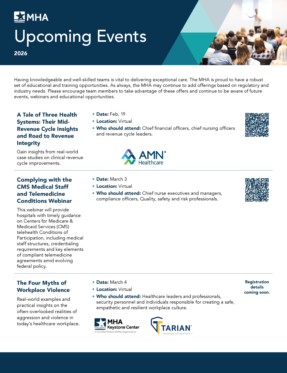 2026 Events - MHA | Michigan Health & Hospital Association